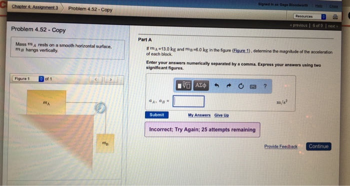 Solved Mass m_A rests on a smooth horizontal surface. m_B | Chegg.com