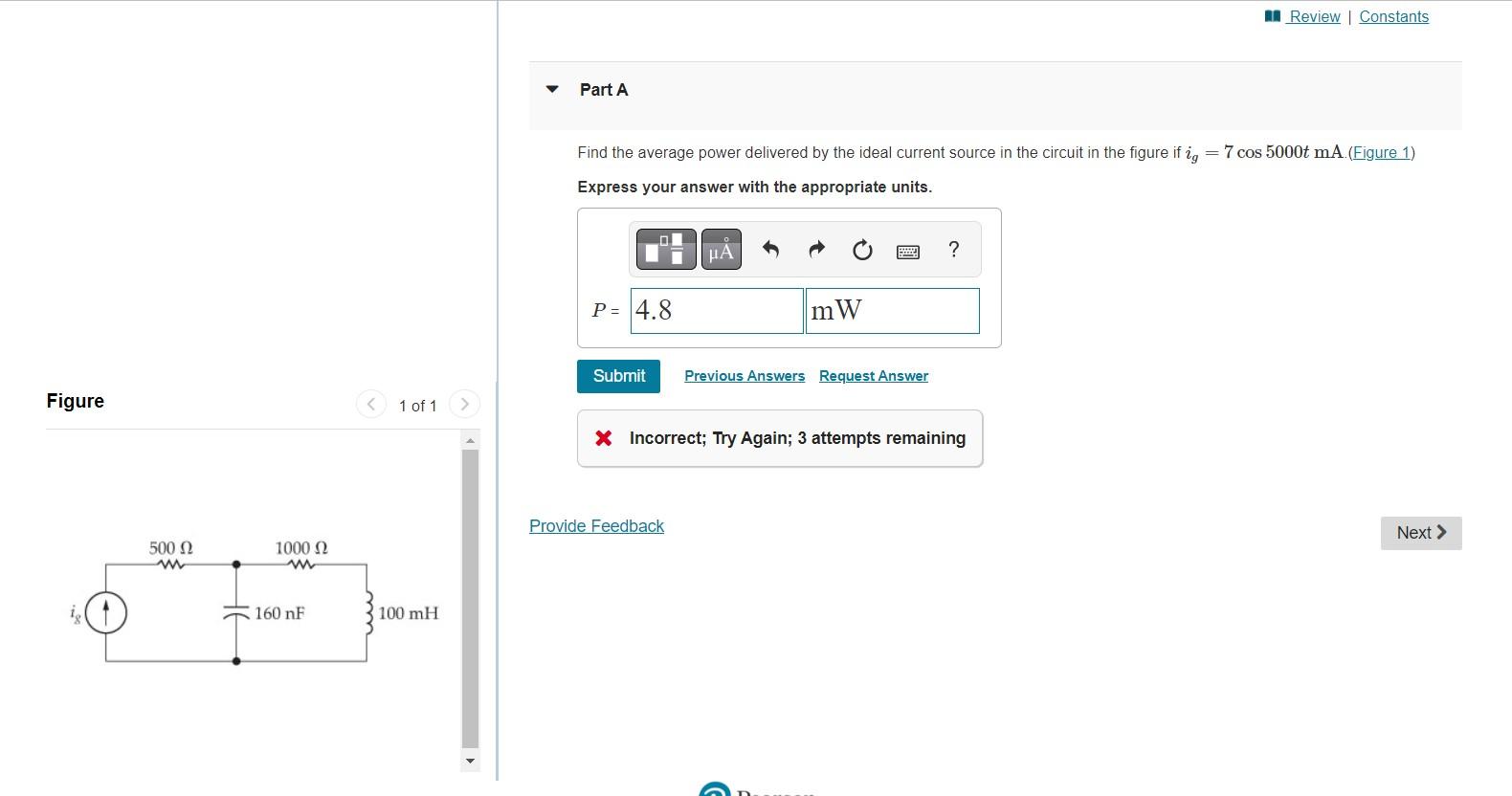 Solved Find the average power delivered by the ideal current | Chegg.com