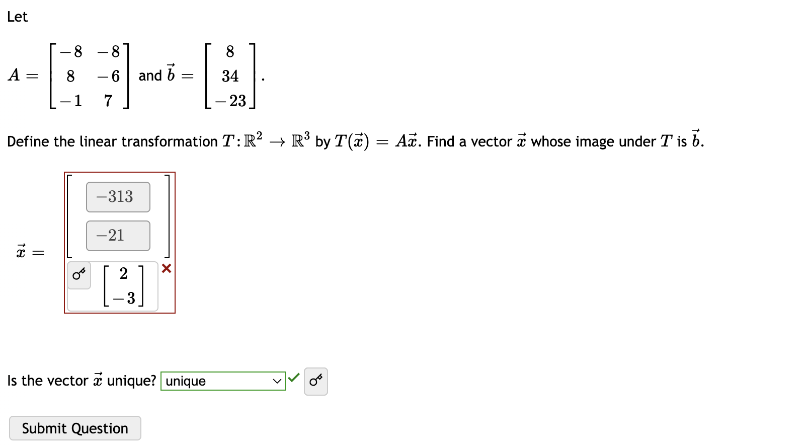Solved Let A=⎣⎡−88−1−8−67⎦⎤ and b=⎣⎡834−23⎦⎤ Define the | Chegg.com