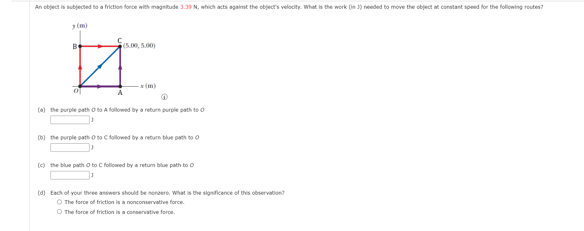 Solved An Object Is Subjected To A Friction Force With