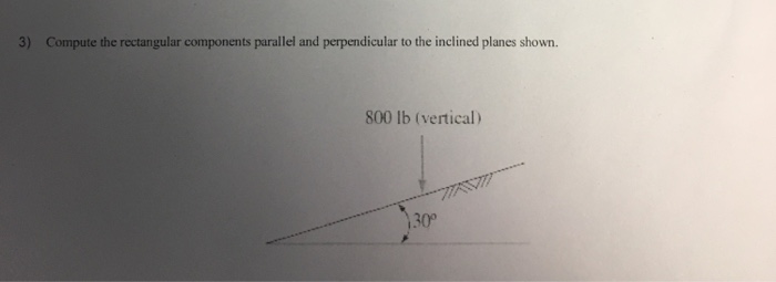 Solved 3) Compute the rectangular components parallel and | Chegg.com