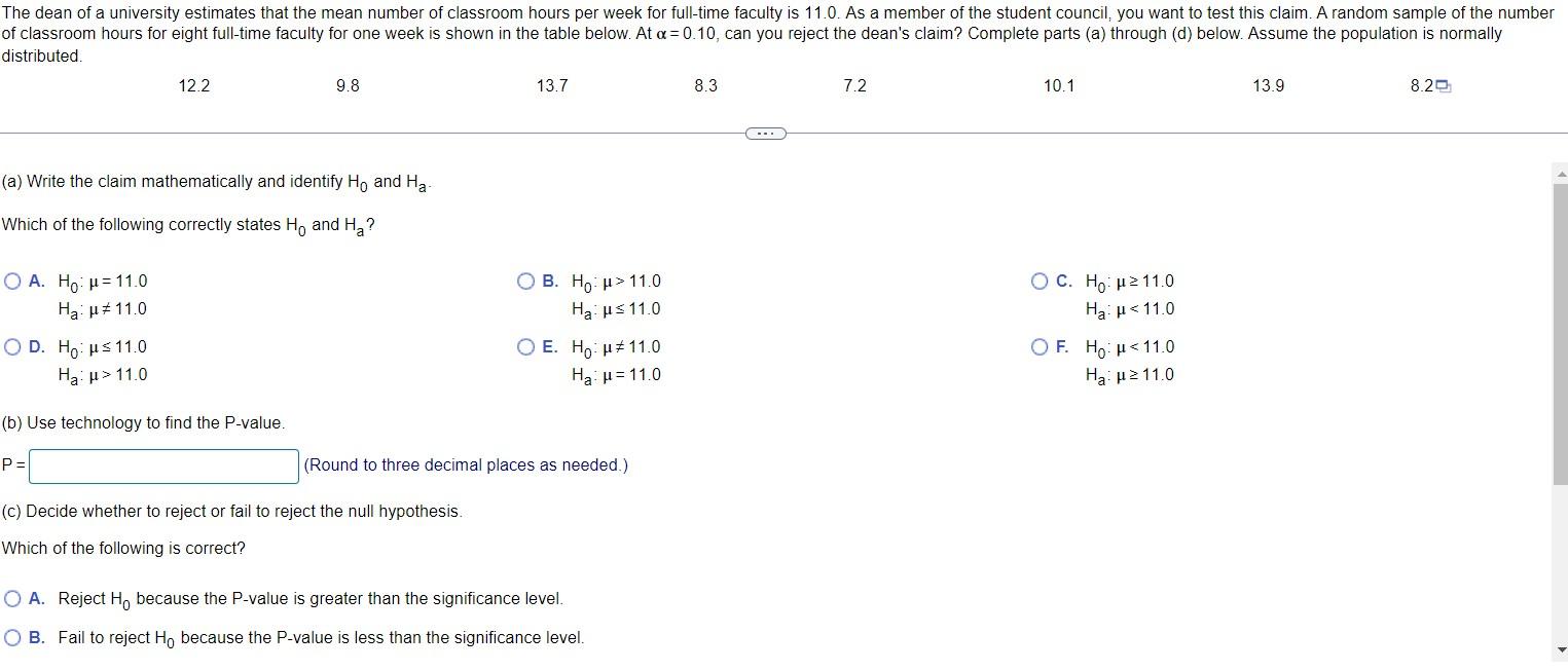 Solved distributed. (a) Write the claim mathematically and | Chegg.com
