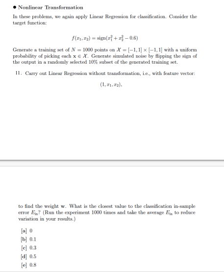 Nonlinear Transformation In these problems, we again | Chegg.com