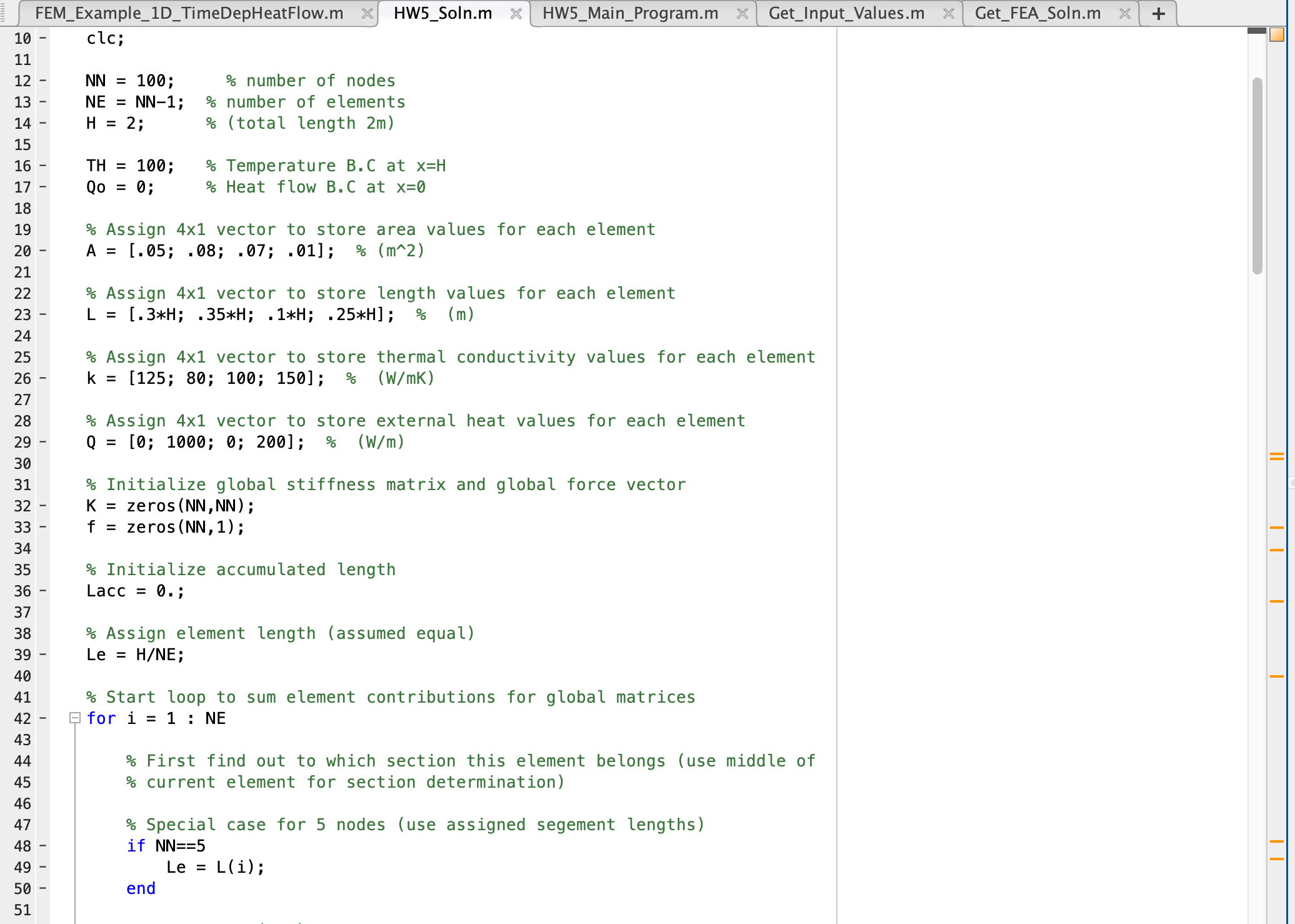 1. Modify the 1-D Heat Conduction MATLAB code from | Chegg.com