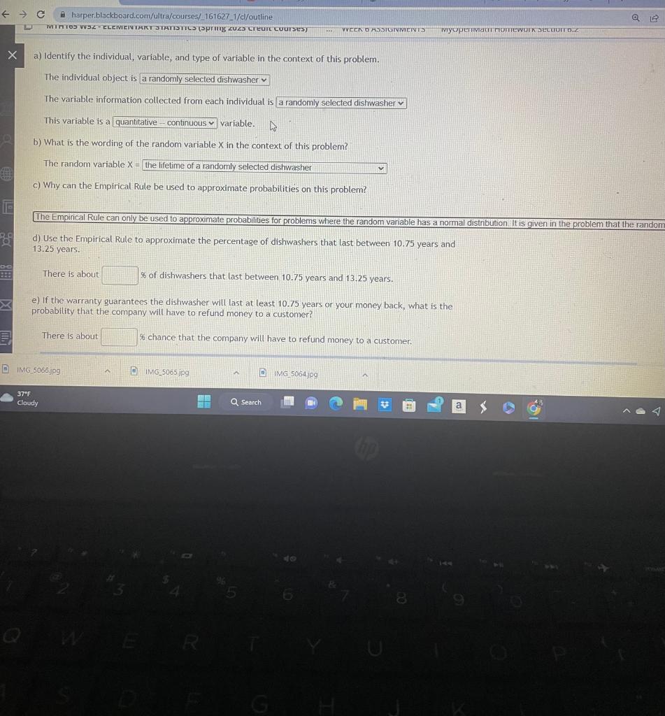 Solved a) Identify the individual, variable, and type of | Chegg.com