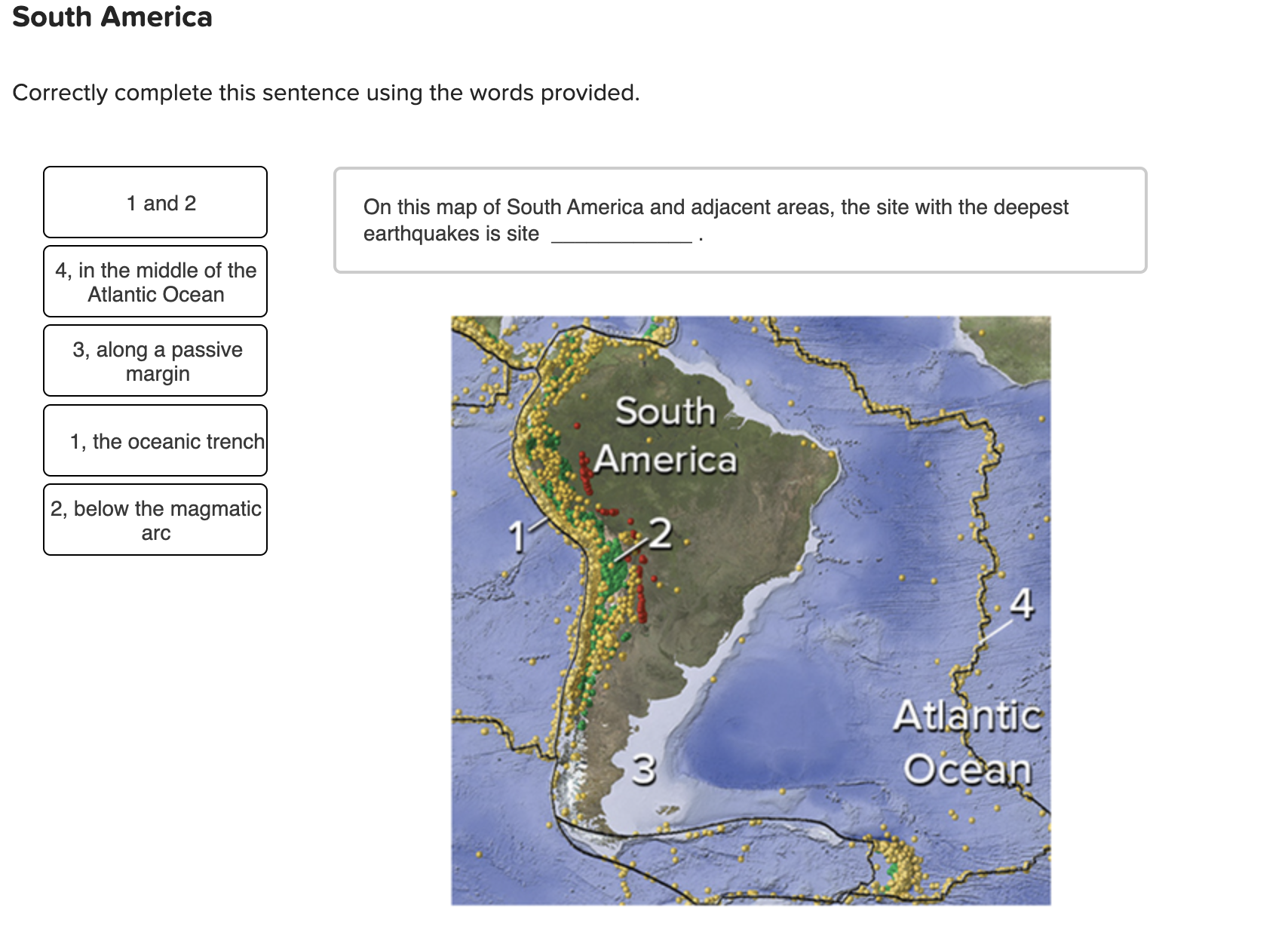 Solved South AmericaCorrectly complete this sentence using | Chegg.com