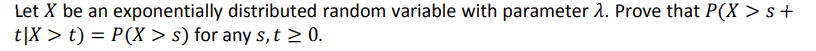 Solved Let X be an exponentially distributed random variable | Chegg.com