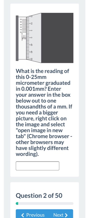 Solved What is the reading of this 0-25mm micrometer | Chegg.com