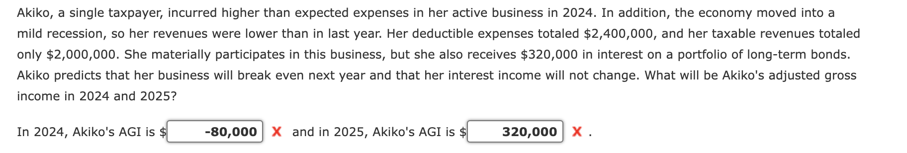 Solved Akiko, a single taxpayer, incurred higher than | Chegg.com
