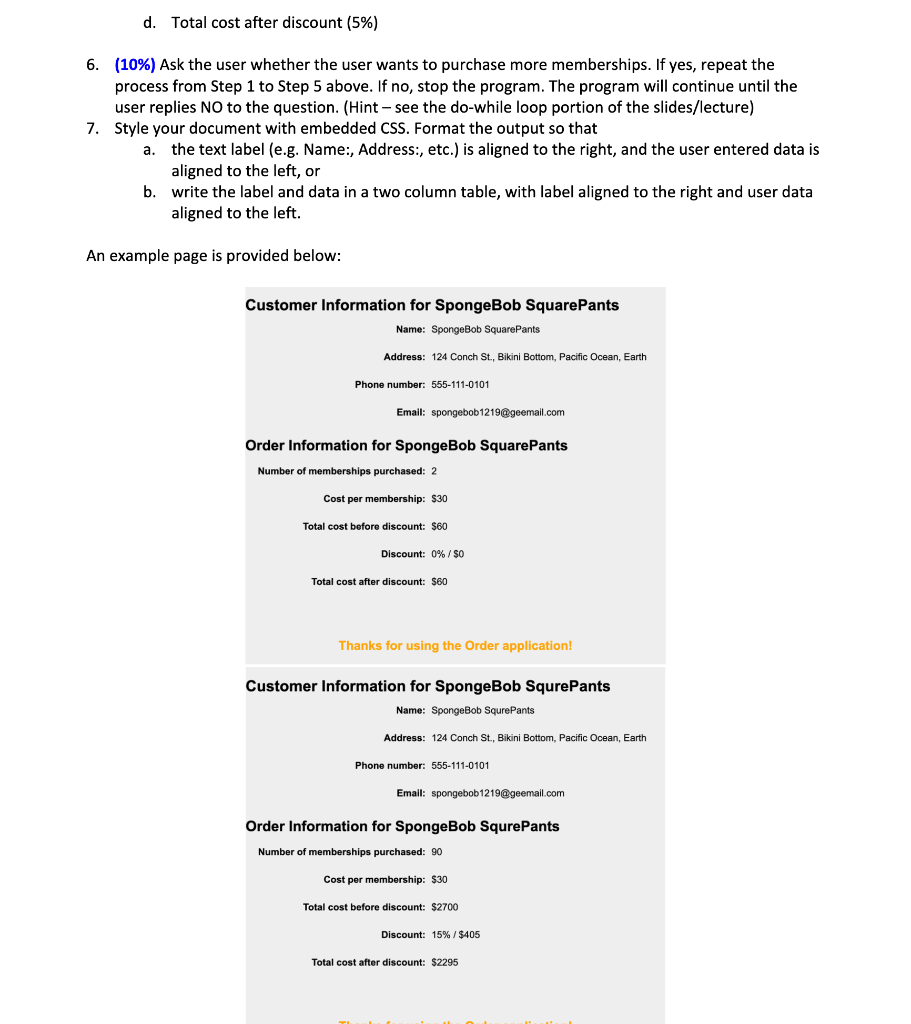 Solved Create a HTML5 compliant web page. Building on | Chegg.com