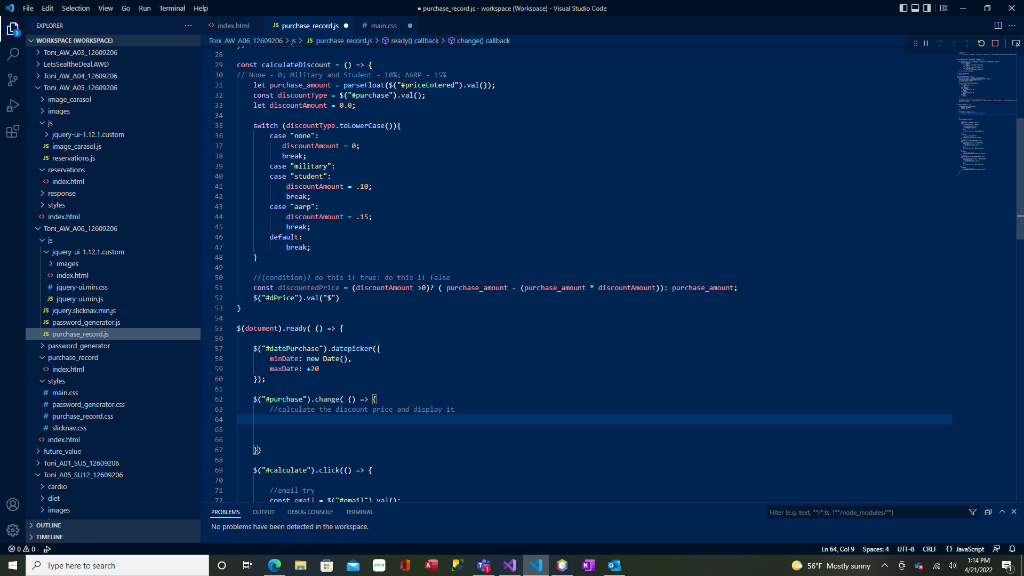 Solved I am trying to use the calculate method to show my | Chegg.com
