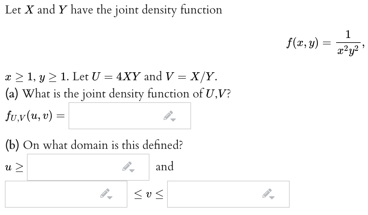 Solved Let X and Y have the joint density function f(x,y) = | Chegg.com