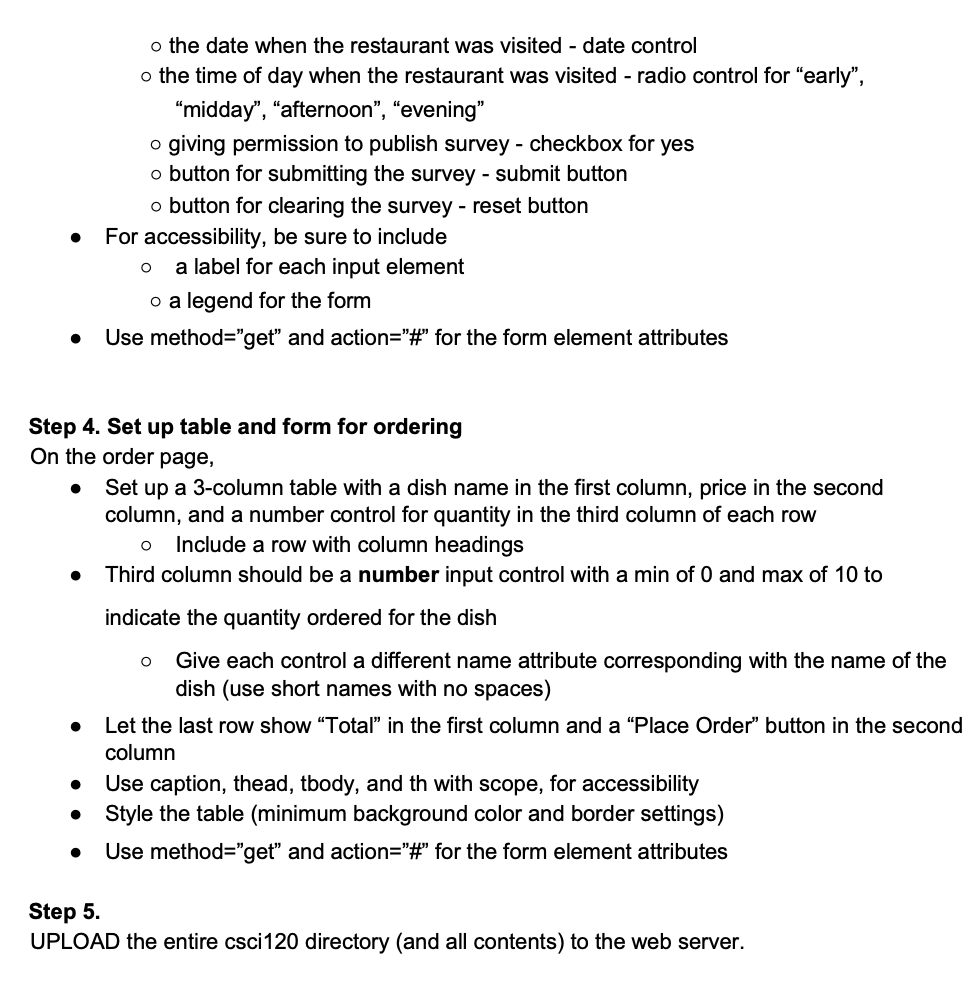 Solved Return to your Food Fusion website, created in the | Chegg.com