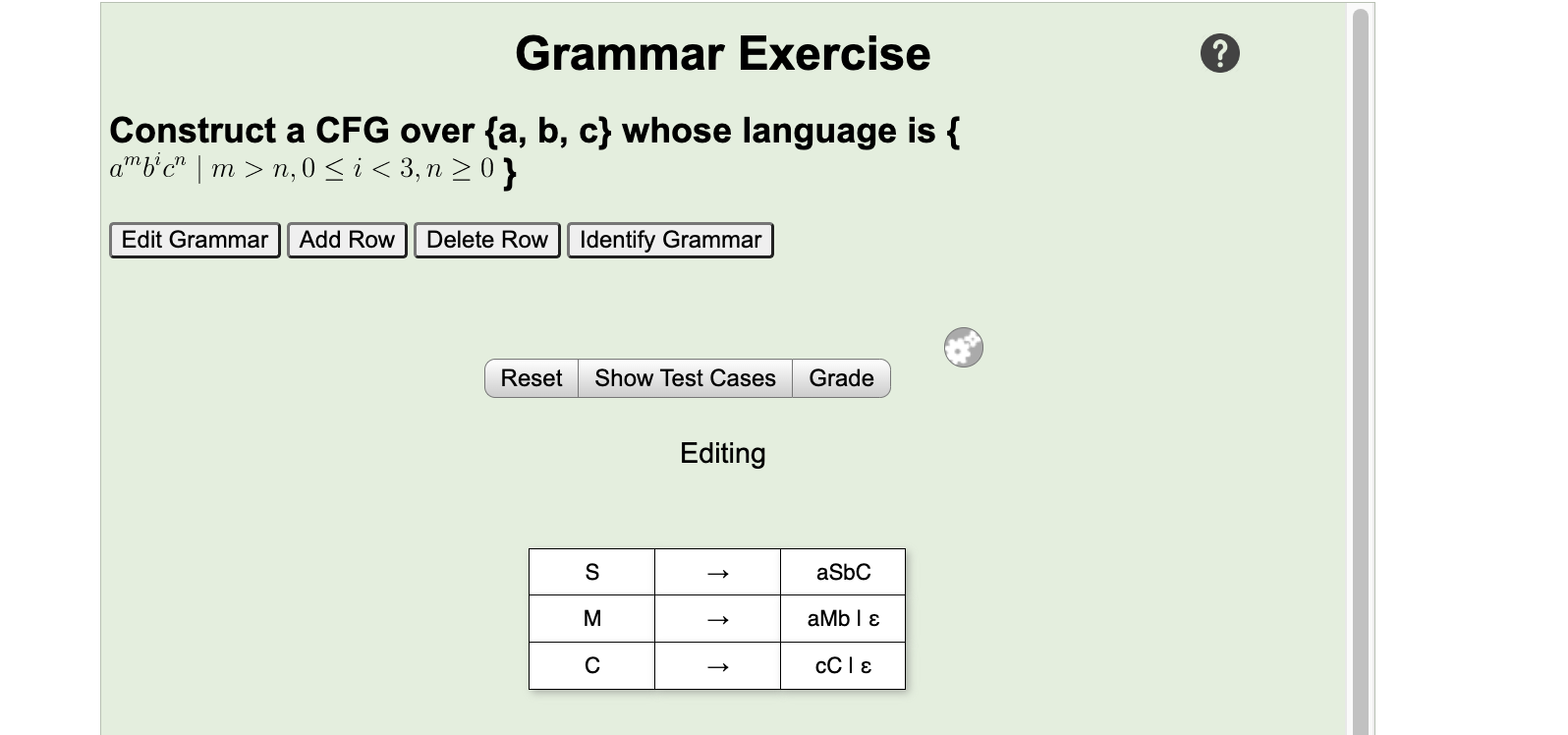 Solved Construct a CFG over {a,b,c} whose language is \{ | Chegg.com