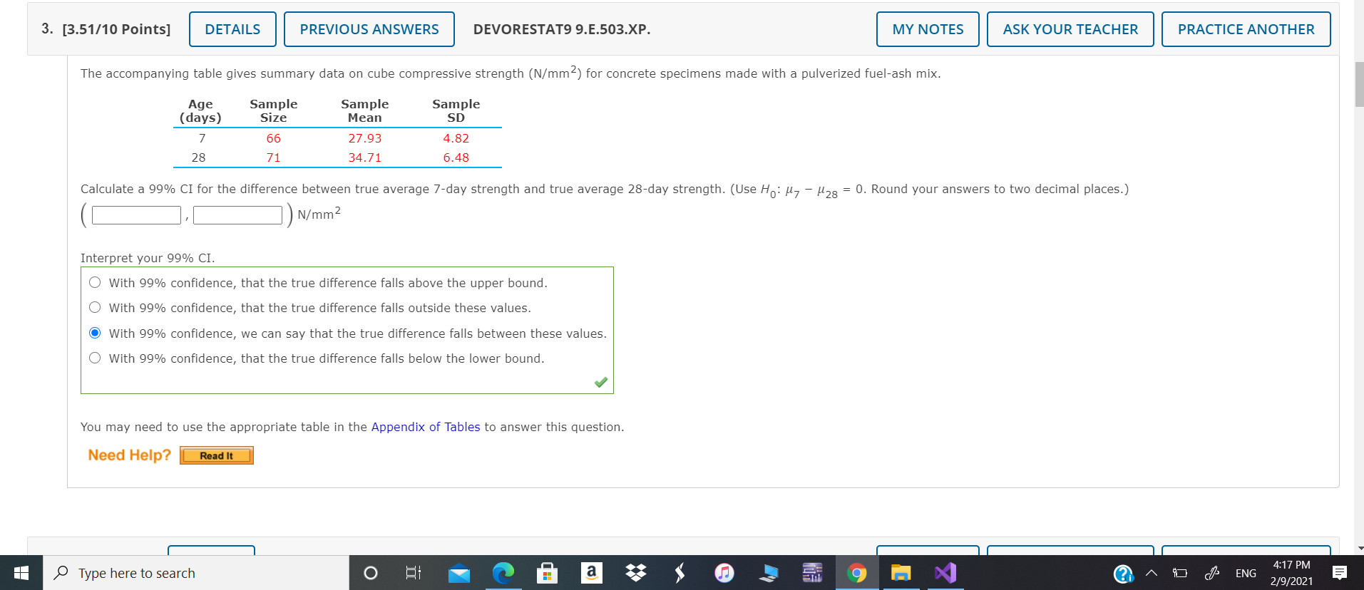 Solved 3. [3.51/10 Points] DETAILS PREVIOUS ANSWERS | Chegg.com
