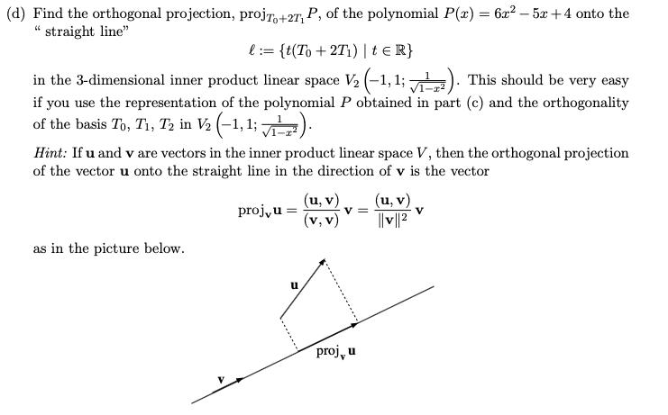 Solved Problem 2. [Constructing an orthogonal basis in a | Chegg.com