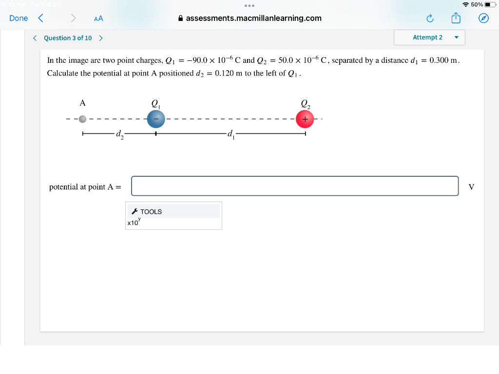 Solved 50% Done AA assessments.macmillanlearning.com | Chegg.com