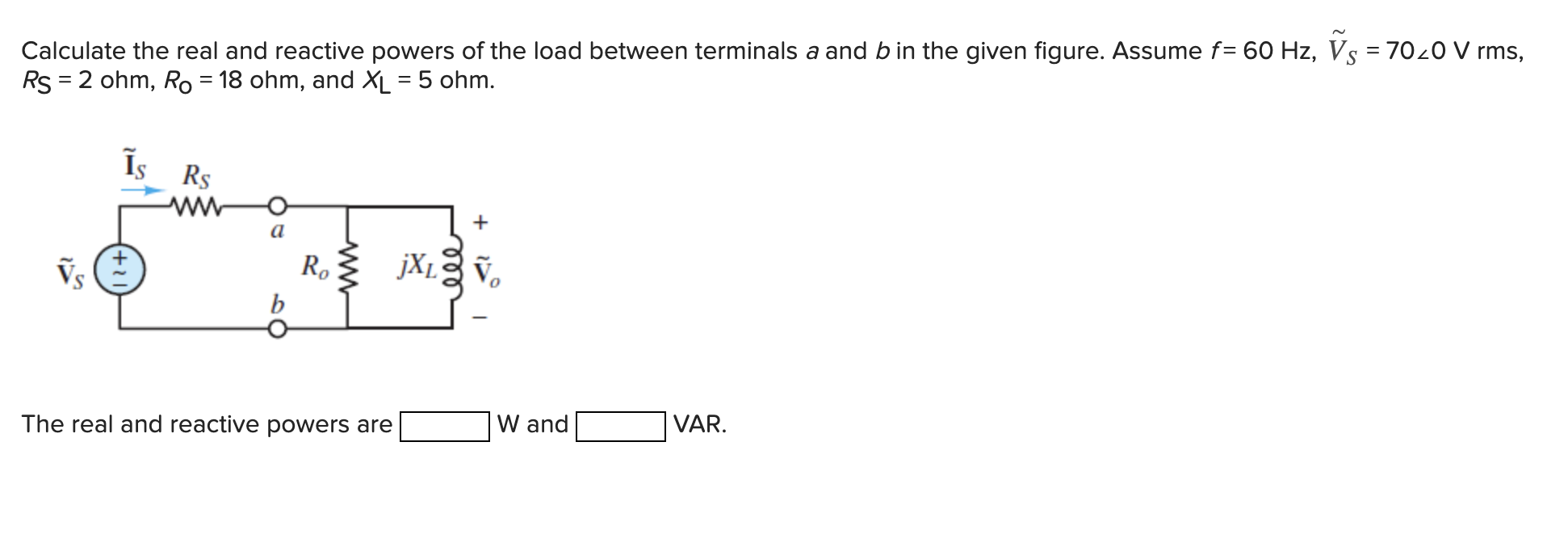 Solved Calculate the real and reactive powers of the load | Chegg.com