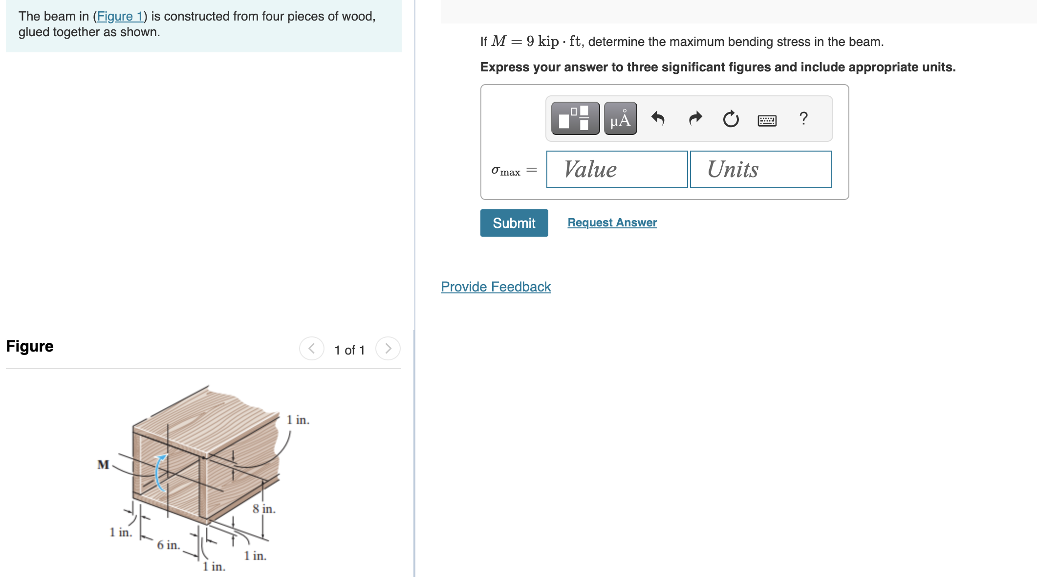 Solved The beam in (Figure 1) is constructed from four | Chegg.com