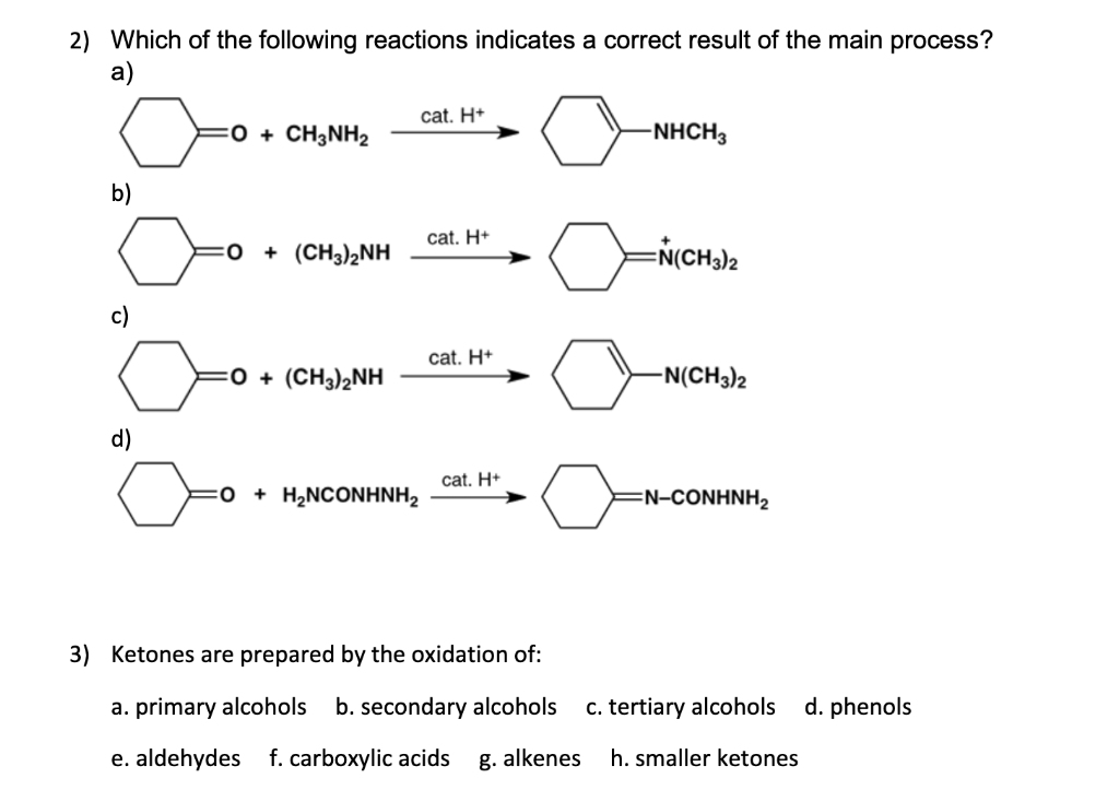 Solved Which of the following reactions does not give the | Chegg.com