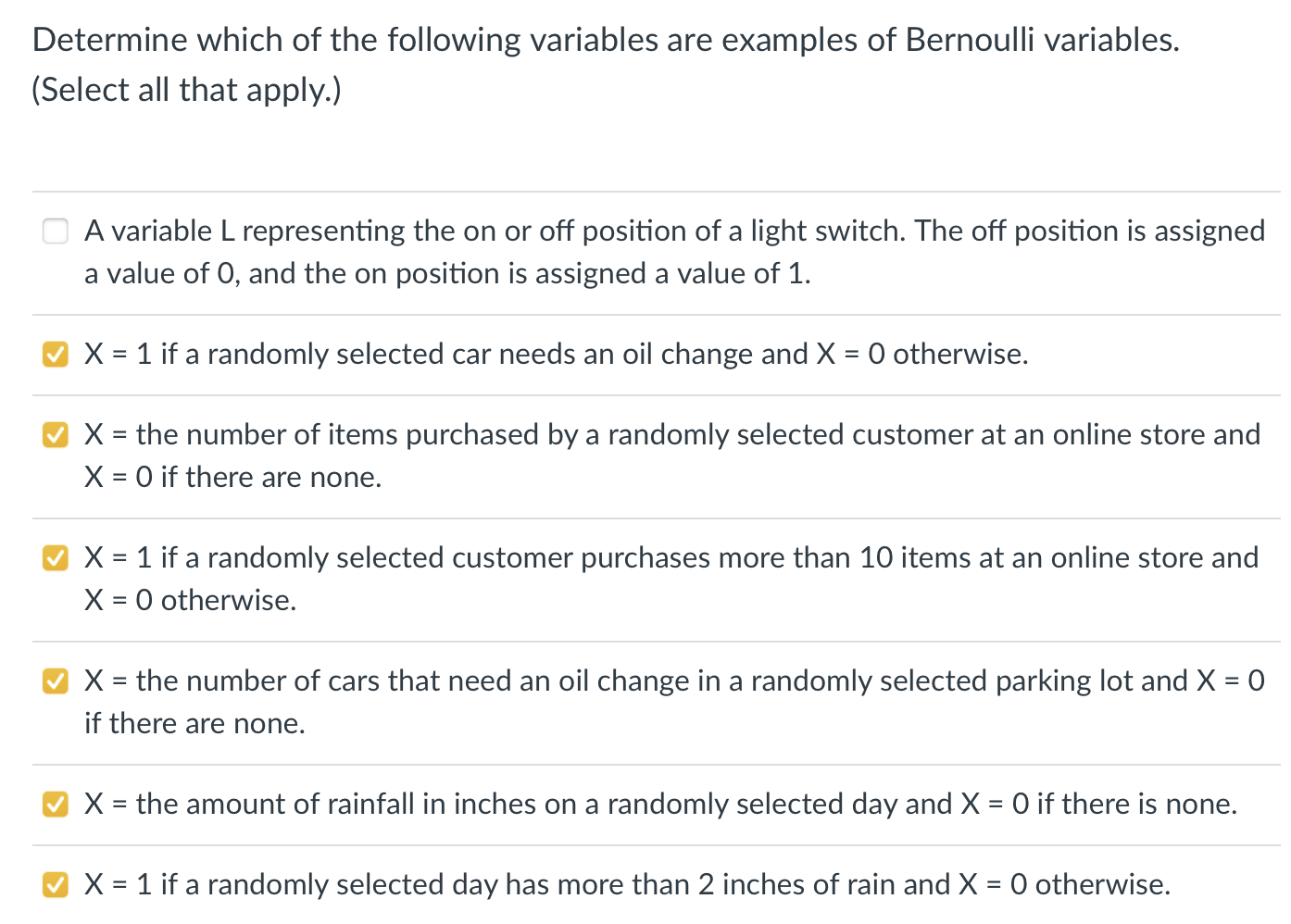 Solved Determine which of the following variables are | Chegg.com