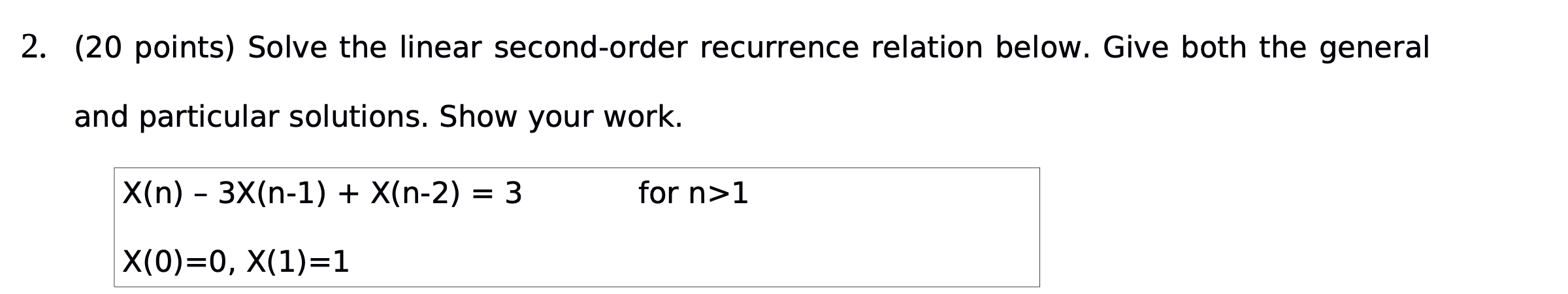 Solved 2 20 Points Solve The Linear Second Order