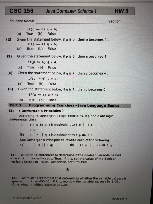 Solved Part 2 Textbook Exercises Java Language Basics For | Chegg.com