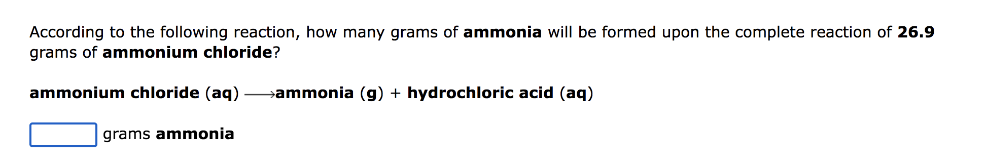 Solved According to the following reaction, how many grams | Chegg.com
