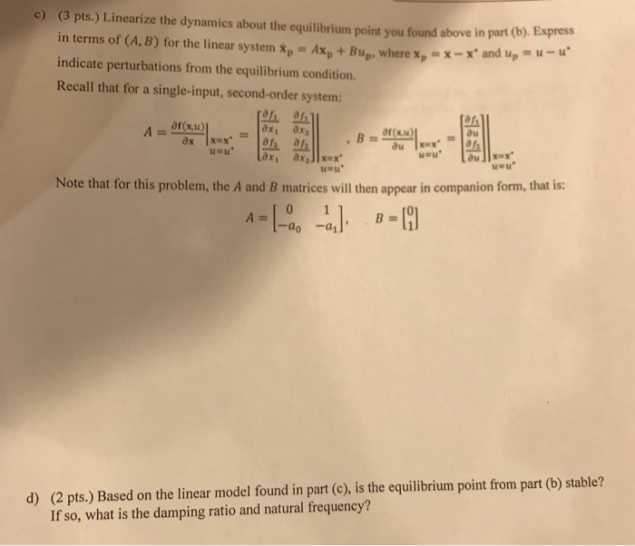 Solved Consider the following second-order nonlinear | Chegg.com