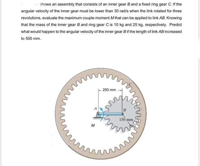 Solved shows an assembly that consists of an inner gear B | Chegg.com