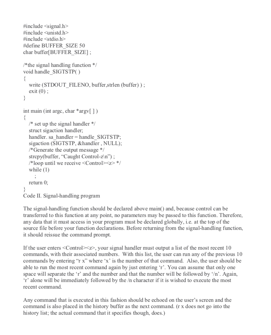 CS 421 Operating Systems Fall 2020 Program 2 Due: | Chegg.com