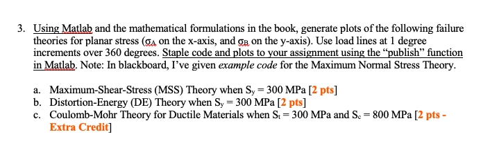 3. Using Matlab and the mathematical formulations in | Chegg.com
