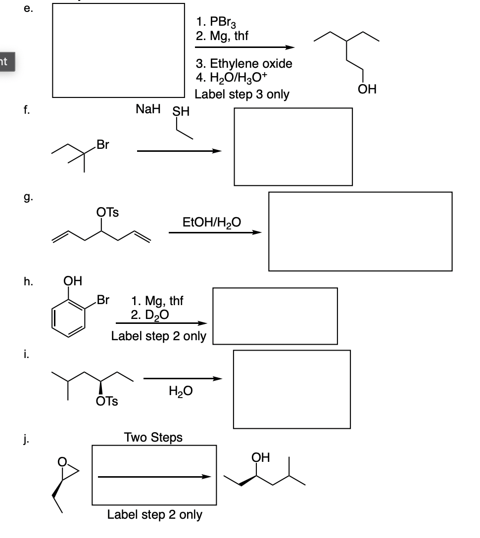Solved 1. Fill in the missing starting materials, | Chegg.com