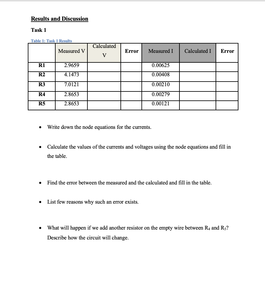 Solved Procedure Task 1 Nodal Analysis Make All The 8768