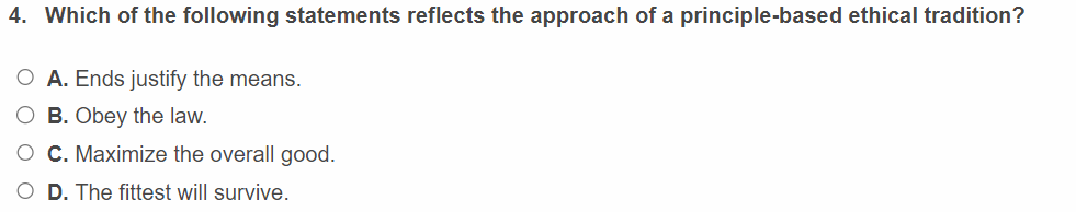 Solved 4. Which of the following statements reflects the | Chegg.com