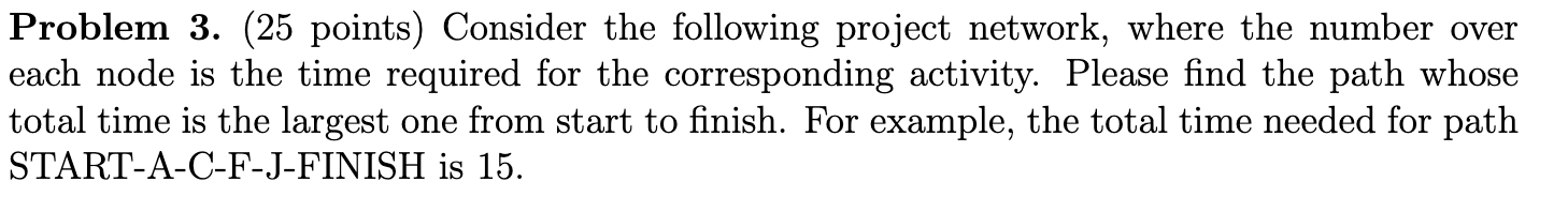 Solved Problem 3 25 Points Consider The Following Project 5485