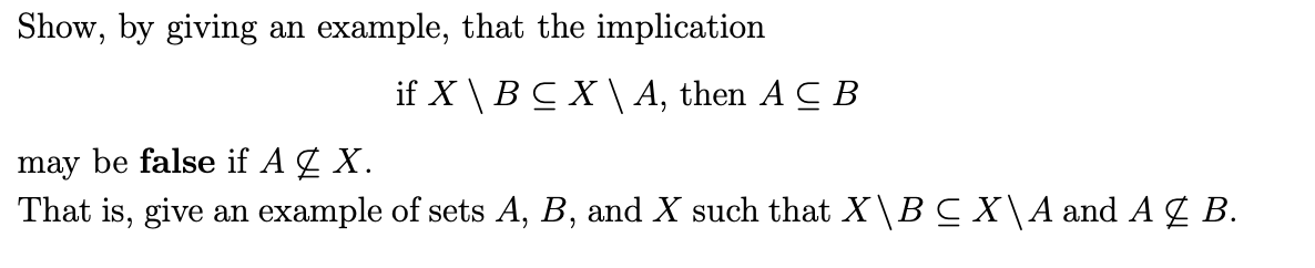 Solved Show, by giving an example, that the implication if | Chegg.com