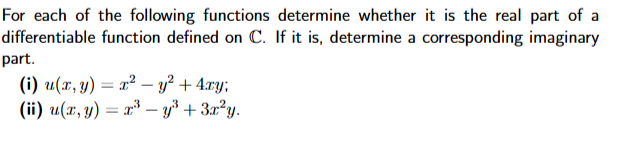 For each of ﻿the following functions determine | Chegg.com