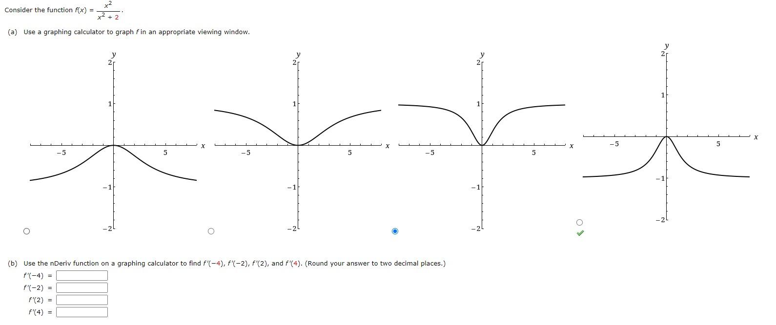 Solved Consider the function f(x)=x2+2x2 (a) Use a graphing | Chegg.com