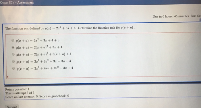 Solved The function g is defined by g(x) = 2x^3 + 3x + 4. | Chegg.com