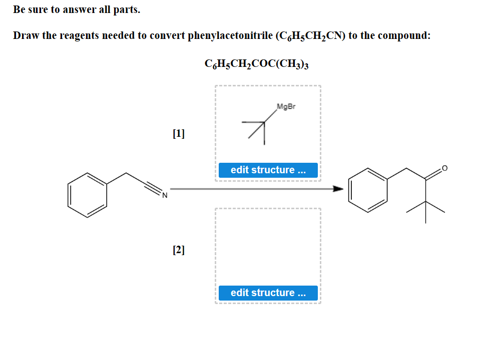 Solved Be sure to answer all parts. Draw the reagents needed | Chegg.com