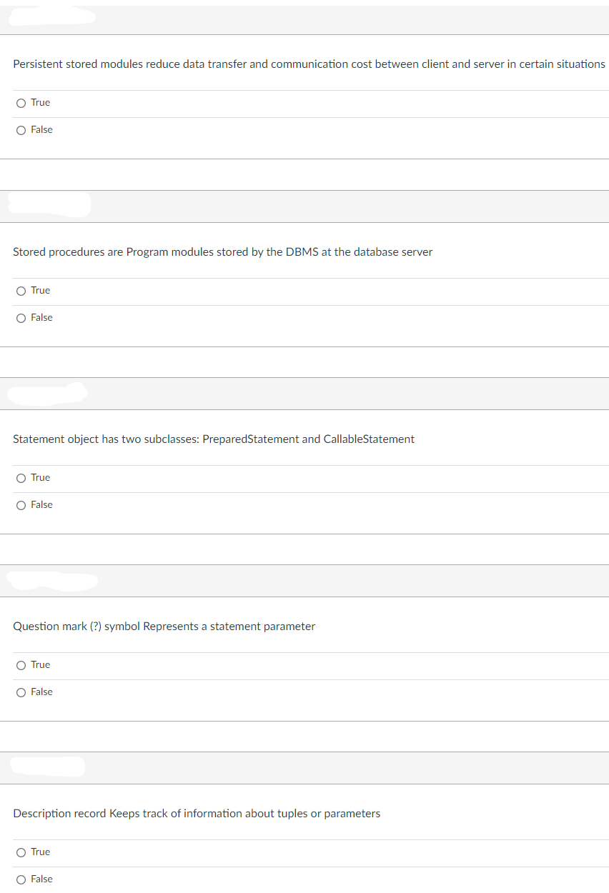 Solved Persistent stored modules reduce data transfer and | Chegg.com
