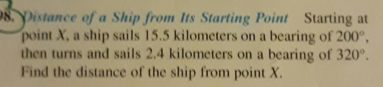 Solved s Distance of a Ship from Its Starting Point Starting | Chegg.com
