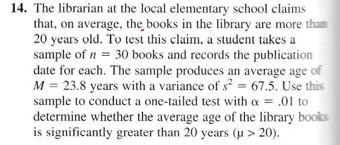 Solved 14. The librarian at the local elementary school | Chegg.com