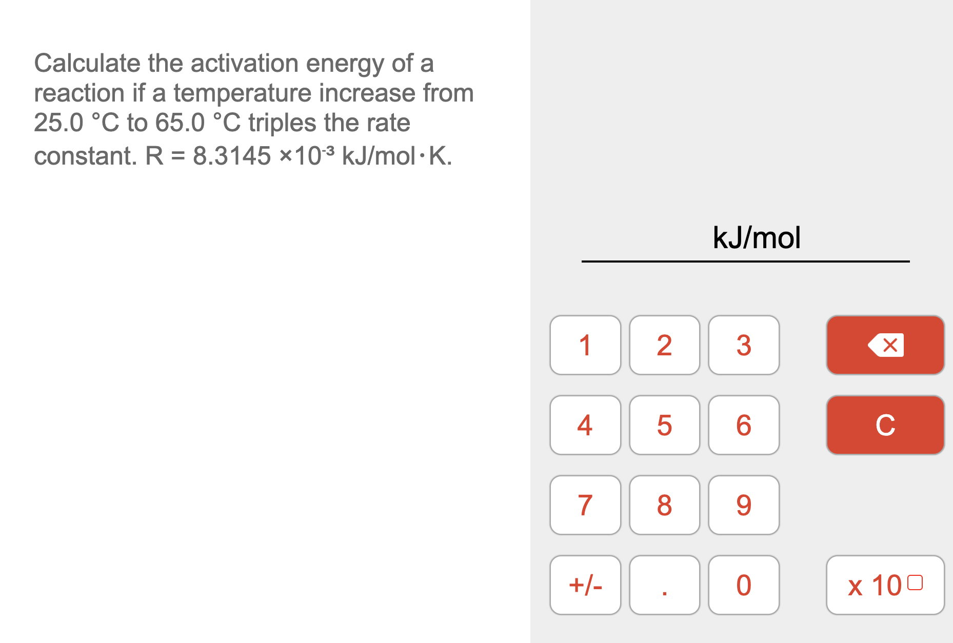 Solved Calculate the activation energy of a reaction if a | Chegg.com