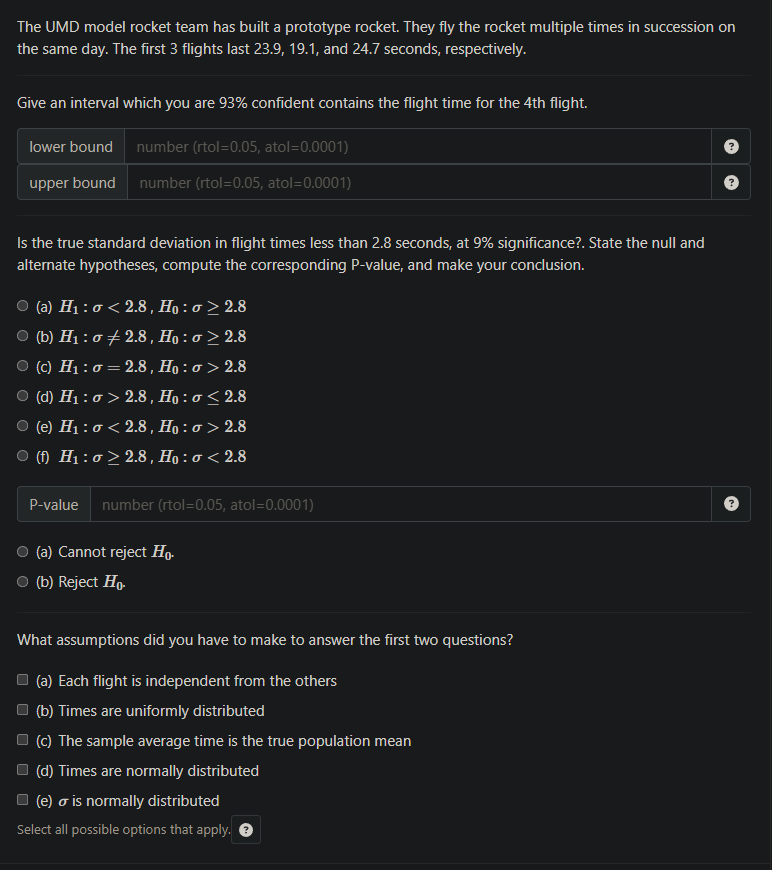 Solved The UMD model rocket team has built a prototype | Chegg.com