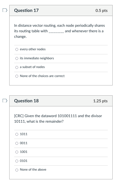 Solved In distance vector routing, each node periodically | Chegg.com