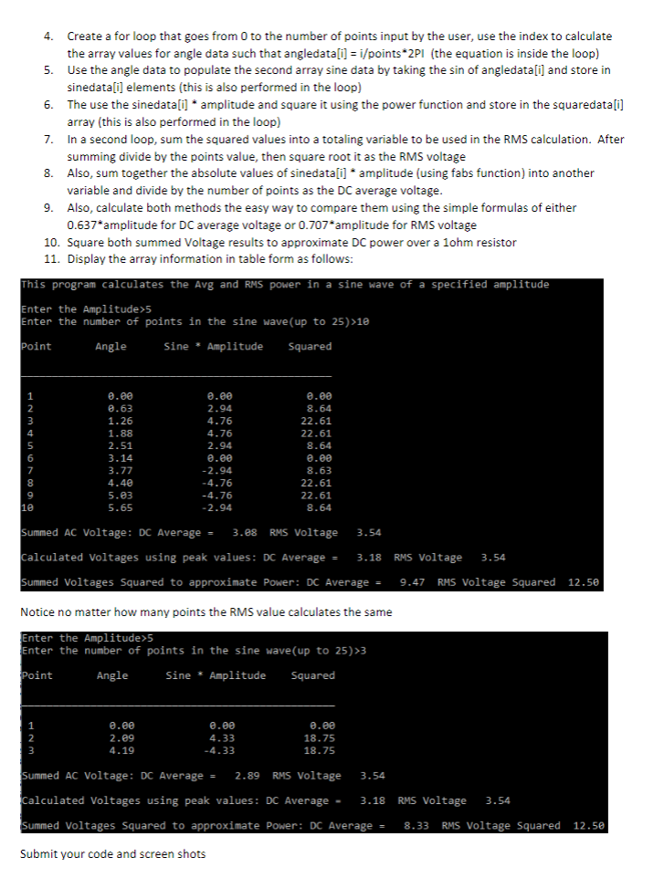Solved CIS217 Exercise 4.0 Using arrays to calculate power | Chegg.com