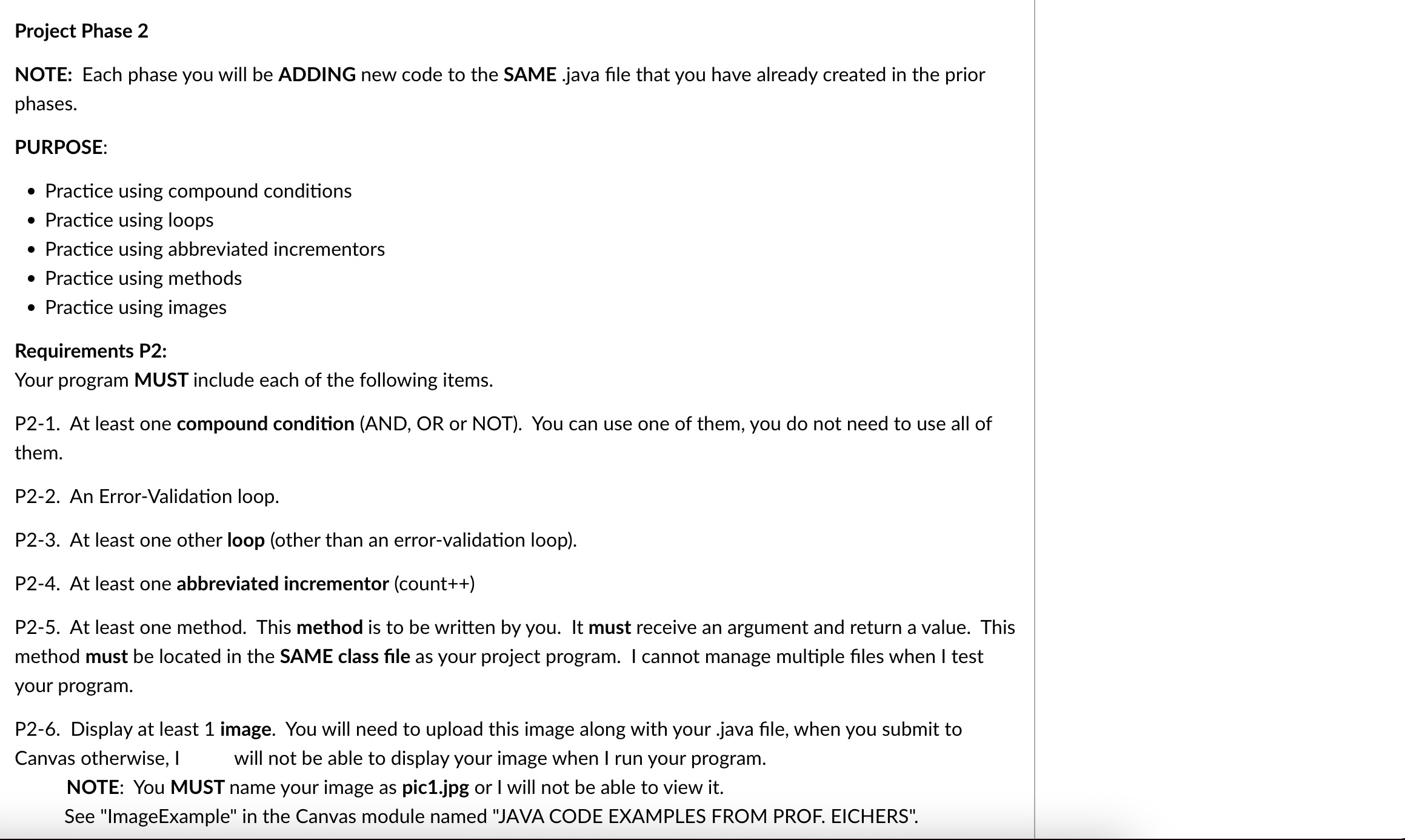 Solved Project Phase 2 NOTE: Each phase you will be ADDING | Chegg.com