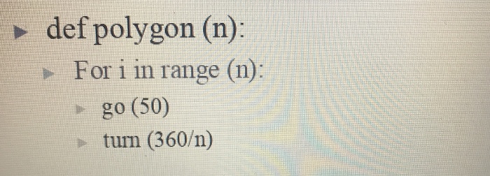 Solved Using python (turtle) def a function to draw any | Chegg.com